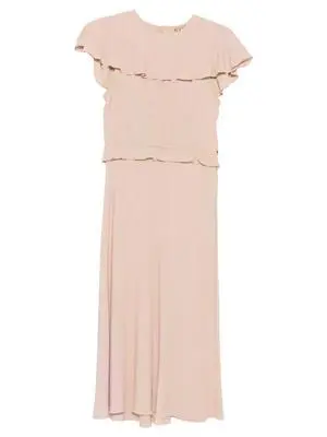 N°21 Ruffled Trim Sleeveless Midi Dress - Pink