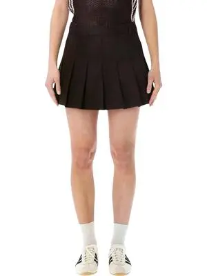Adidas Twill Pleated Skirt - Brown