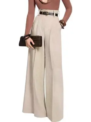 Elie Saab Pleated Trousers - Neutrals