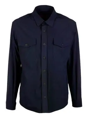 CRUNA Osaka Flap-pocket Shirt - Blue