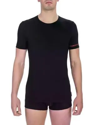 BIKKEMBERGS Logo-print Crew-neck T-shirt - Black