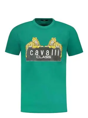 Roberto Cavalli Leopard-print T-shirt - Green