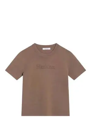Max Mara Logo-embroidered T-shirt - Brown