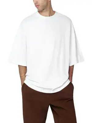 ENTIRE STUDIOS Drop-shoulder T-shirt - White