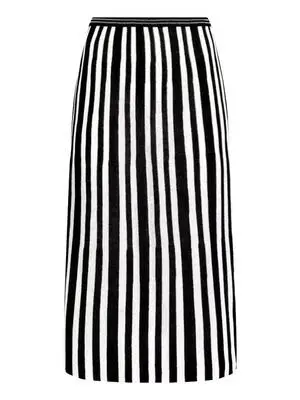 Proenza Schouler White Label Isley Ribbed-knit Midi Skirt - Black