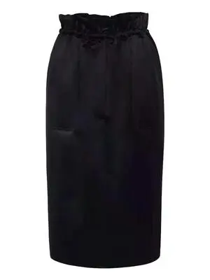 Adam Lippes Pencil Skirt With Paper-bag Waist - Black