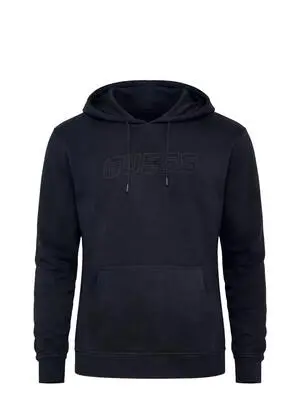 Guess Embossed-logo Hoodie - Blue