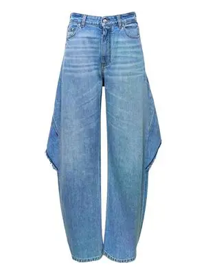Stella McCartney Frayed-edge Layered Jeans - Blue