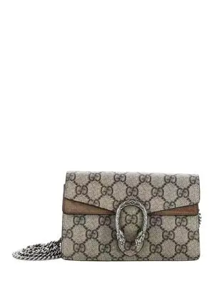 Gucci Dionysus Gg Coated Canvas Super Mini Crossbody Bag - Brown