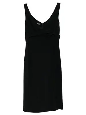 Alexander McQueen Deep V-neck Dress - Black