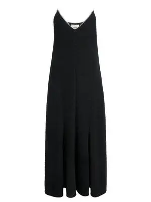 Khaite Iben Tweed Slipdress - Black