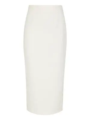 Roland Mouret Crepe Midi Skirt - Cream