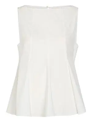 KHAITE Marita Peplum Cotton-Poplin Top