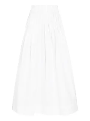 RÓHE Pleated Cotton-Poplin Maxi Skirt
