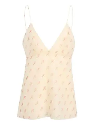 Khaite Timy Floral-printed Camisole Top - Light Pink