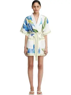 Significant Other Greer Wrap Dress - Iris Bouquet