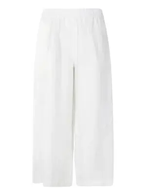 Max Mara Elasticated Waistband Wide-leg Trousers - White