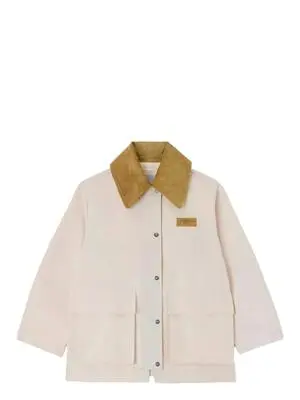 GANNI Corduroy-collar Jacket - Neutrals