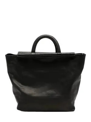 Yohji Yamamoto Leather Tote Bag - Black