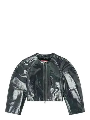DIESEL® Zip-up Cropped Jacket - Grey