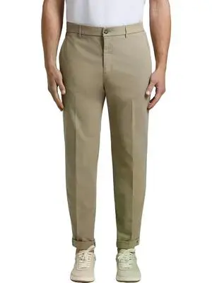 Peserico Elasticated-waistband Turn-up Trousers - Neutrals