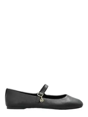 Michael Kors Buckle-strap Ballet Flats - Black