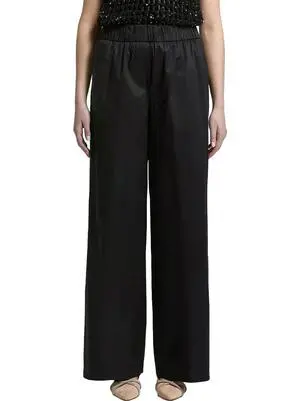 Peserico Elasticated-waistband Wide-leg Trousers - Black
