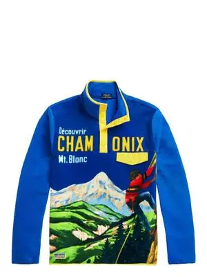 Polo Ralph Lauren Graphic-print Fleece Pullover - Blue