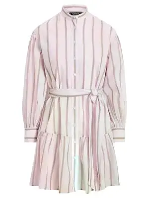 Ralph Lauren Striped Tiered Dress - Pink