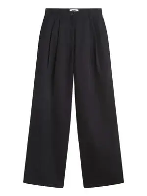 ECOALF Pleated Wide-leg Trousers - Blue