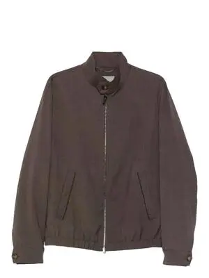 Canali Zip-front Long-sleeve Jacket - Brown