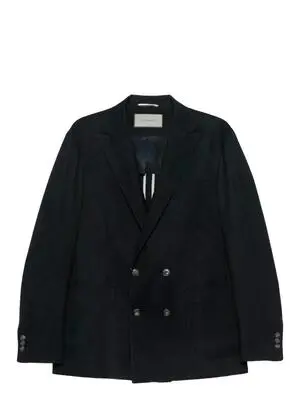 Canali Double-breasted Peaked-lapel Blazer - Black