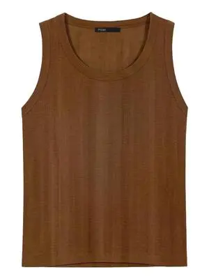 MAJE Ribbed-Knit Tank Top