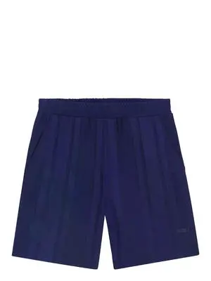 Hugo Boss Pleated Cotton Shorts - Blue