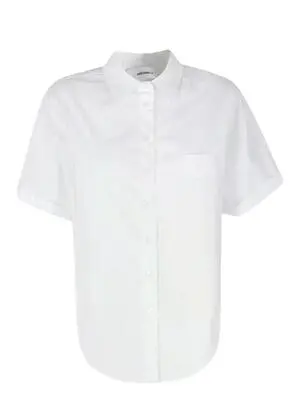 MEIMEIJ Short-sleeve Chest-pocket Shirt - White