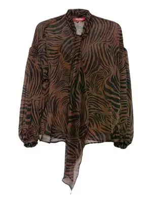 Max Mara Satin-finish Shirt - Brown