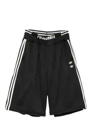 Adidas X Willy Chavarria Logo-embroidered Mesh Shorts - Black