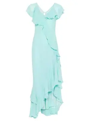 Marella Asymmetric Hem Dress - Blue