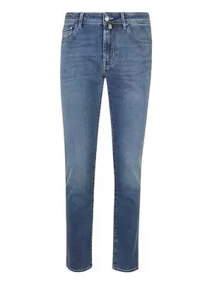 Jacob Cohen Logo-embroidered Jeans - Blue
