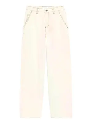 Ami Wide-fit Cotton Trousers - Neutrals
