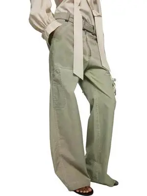 Acne Studios Belted Straight-leg Trousers - Green