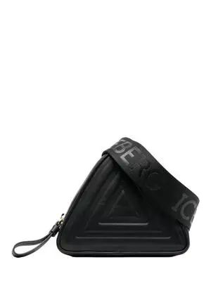 Iceberg Leather Triangle Belt Bag - Black