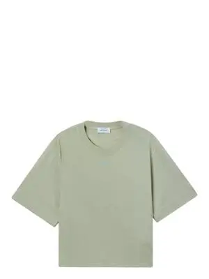 Off-White Arrows-print Logo-embroidered T-shirt - Green