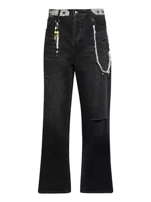 NAHMIAS Dusty Rainbow Baggy Jeans - Black