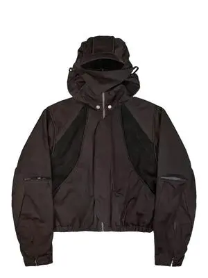 FFFPOSTALSERVICE Parachute Mesh-panelled Hooded Jacket - Brown