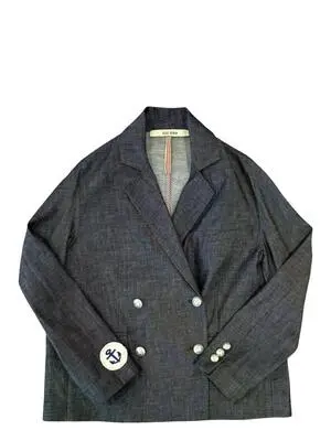 MERCI Double-breasted Jacket - Blue