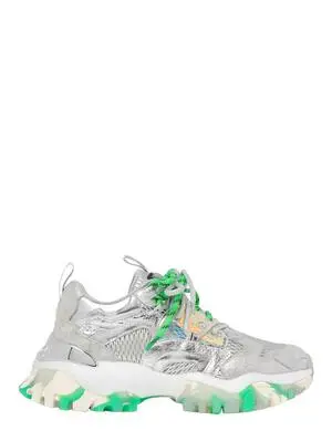JOIA PARIS Tone Metallic Panelled Lace-up Sneakers - Silver