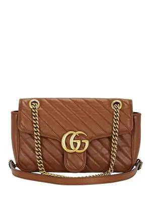 Gucci Gg Marmont Shoulder Bag - Tan