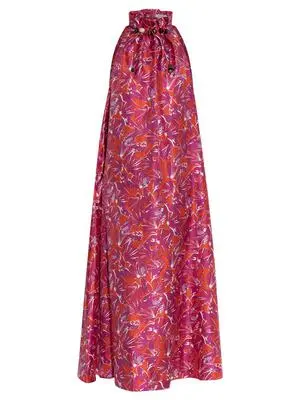 Max Mara Silk Maxi Dress - Purple