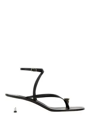 Casadei Crystal-embellished Wrap-around Sandals - Black